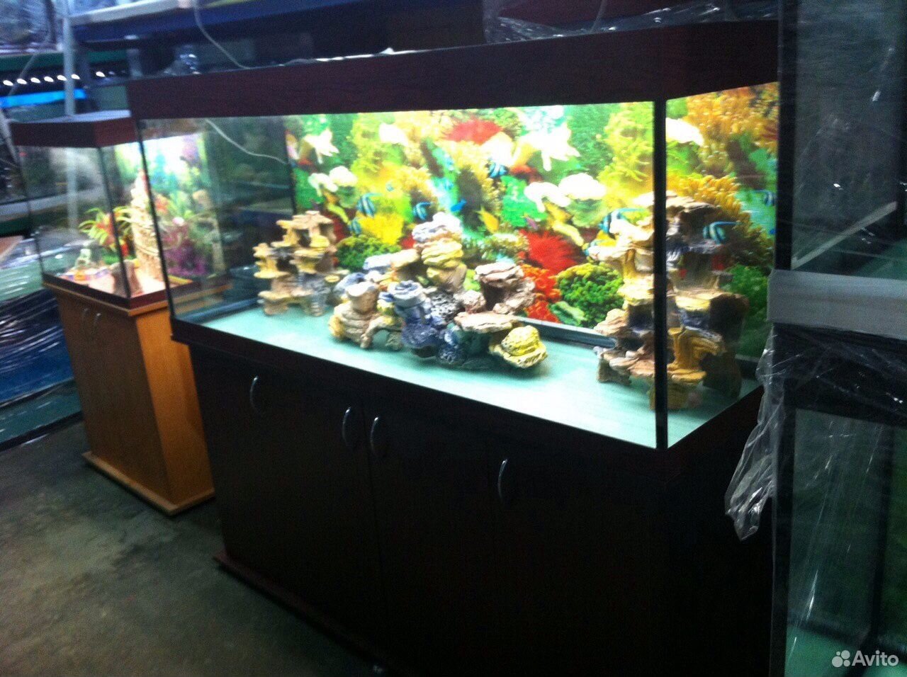 400л прямоугольный акв Цвет венге. Бесплат. достав