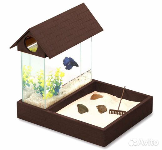 Аквариум для рыбок + Сад камней